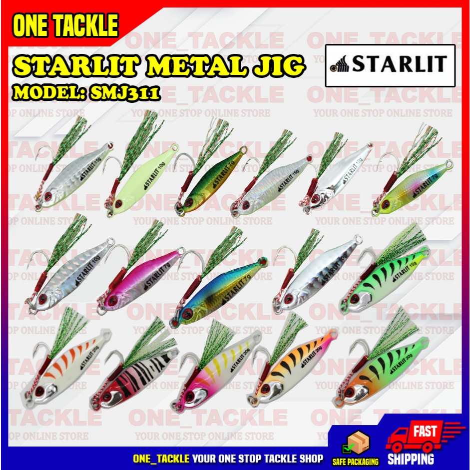 Starlit metal jig + assist hook [SMJ311] 7g,10g,15g ultra light jig ...