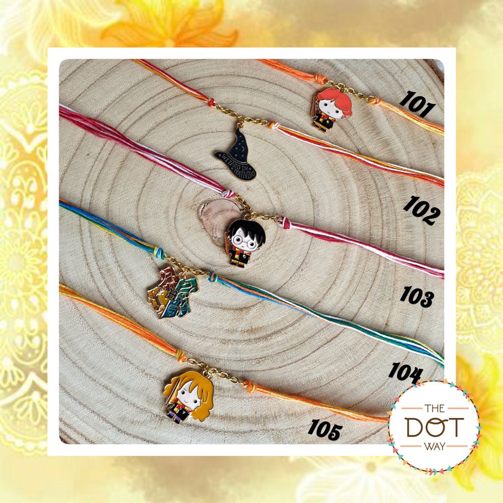 Harry Potter Theme Rakhi| Harry Potter, Ron Weasley, Hermoine, Sorting ...