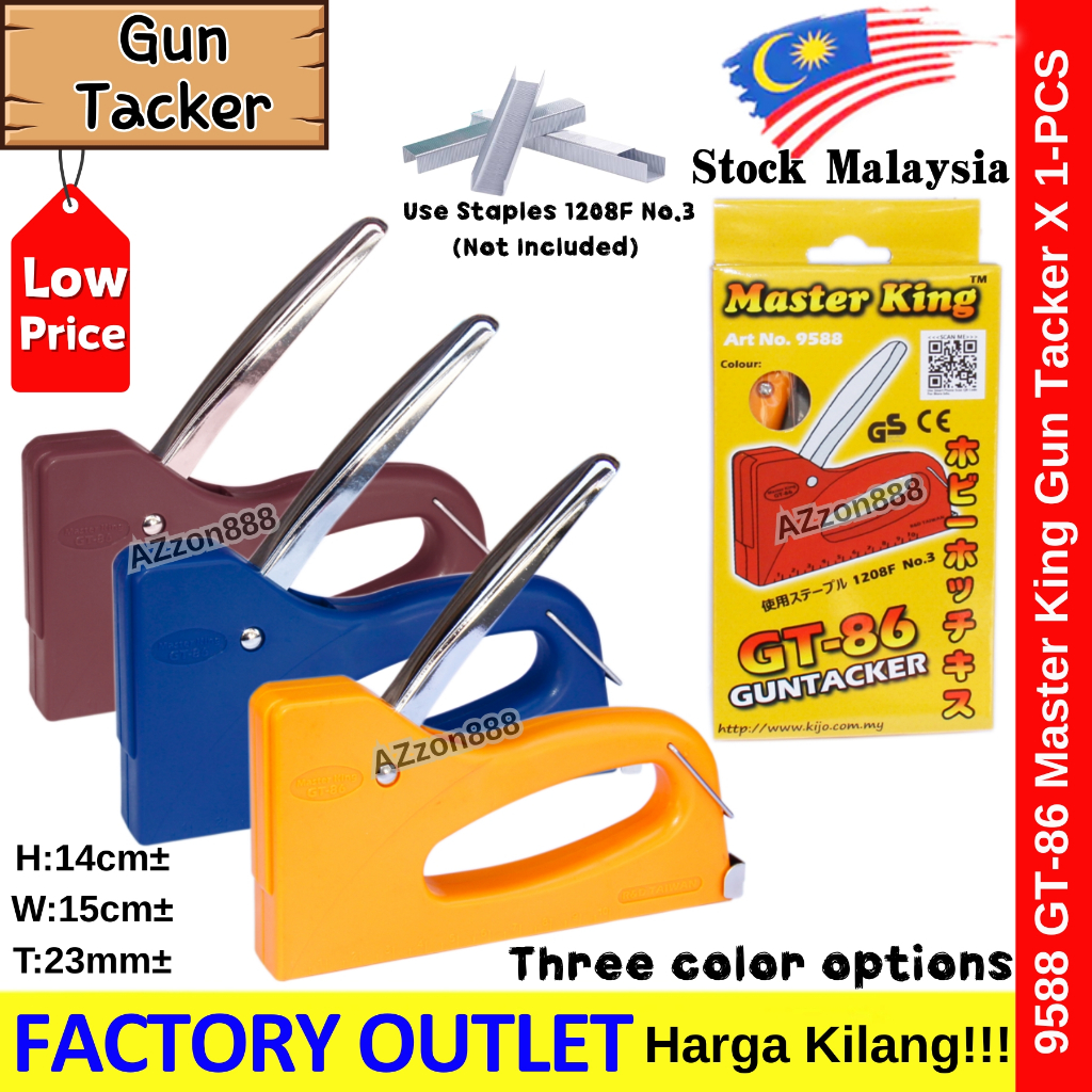 Master King GT-86 Gun Tacker Stapler / Heavy Duty Staple Gun #9588 # ...