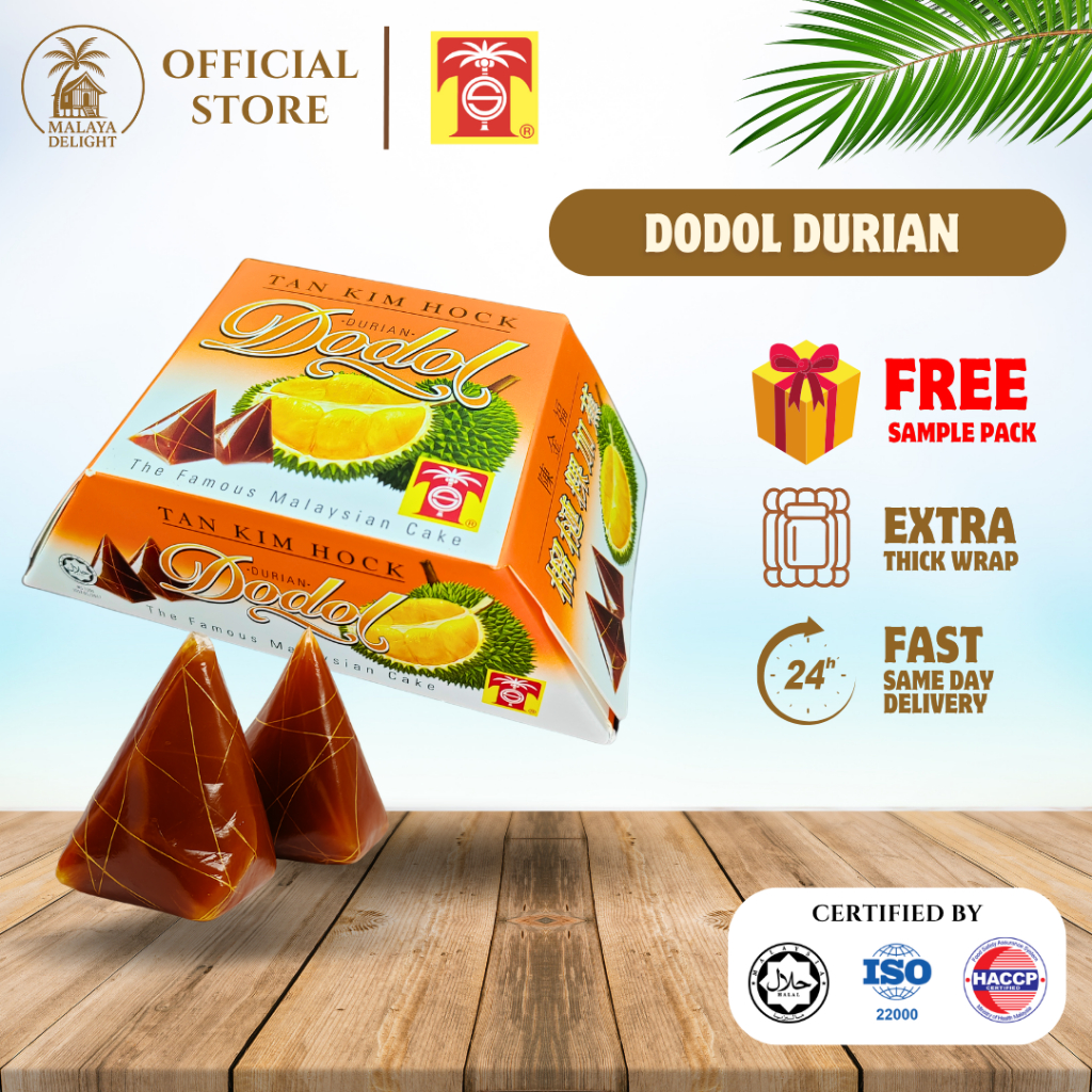 Tan Kim Hock HALAL Dodol Durian (Big Box ) | Dodol Cube Durian Melaka 180g | Shopee Malaysia