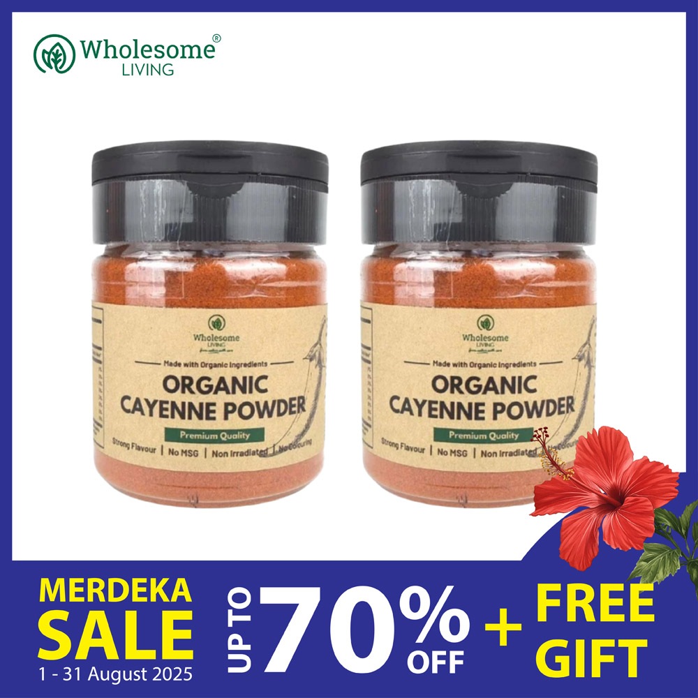 Wholesome Living Organic Cayenne Pepper Powder (130g x 2) | Shopee Malaysia