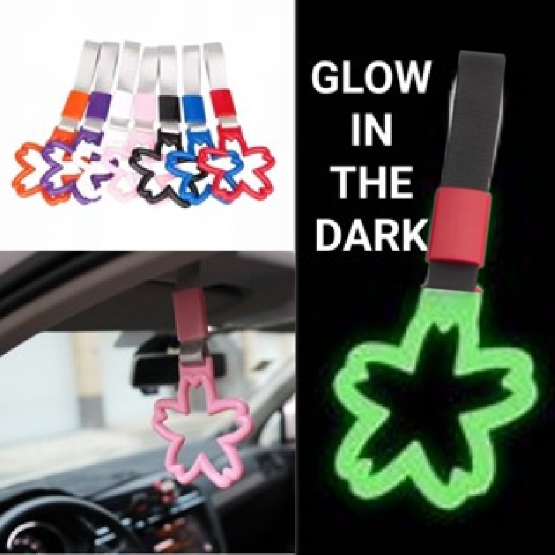 UNIVERSAL Car Interior Pull Ring Sakura Handle Strap Charm Drift JDM ...