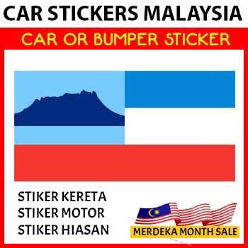 [ SALE HARI MALAYSIA ] Car Sticker OR Bumper Sticker - Sabah Flag ...