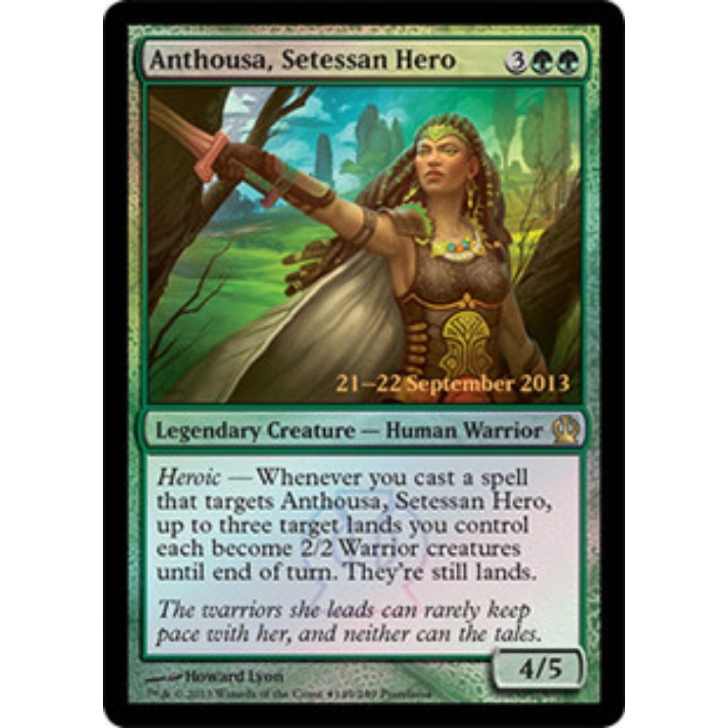 MTG Rare Green Card - Anthousa, Setessan Hero {Foil} (Theros) [Pre ...