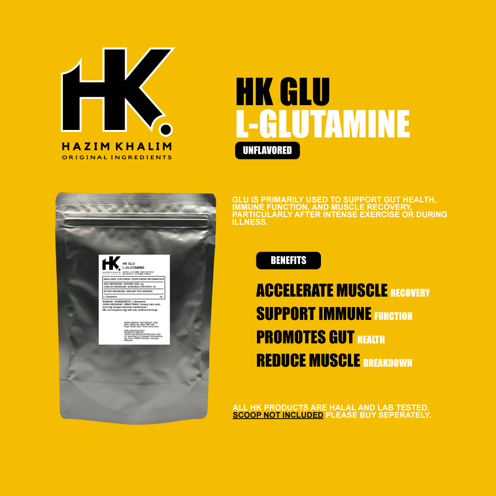 Pure L-Glutamine HK GLU by Hazim Khalim | Shopee Malaysia