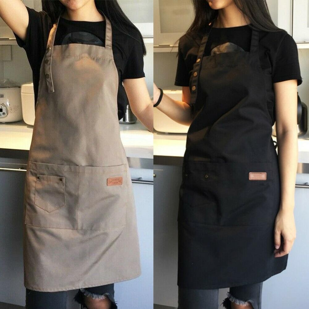 A Three-Button Adjustable Canvas Waterproof And Dirt-Resistant Apron ...