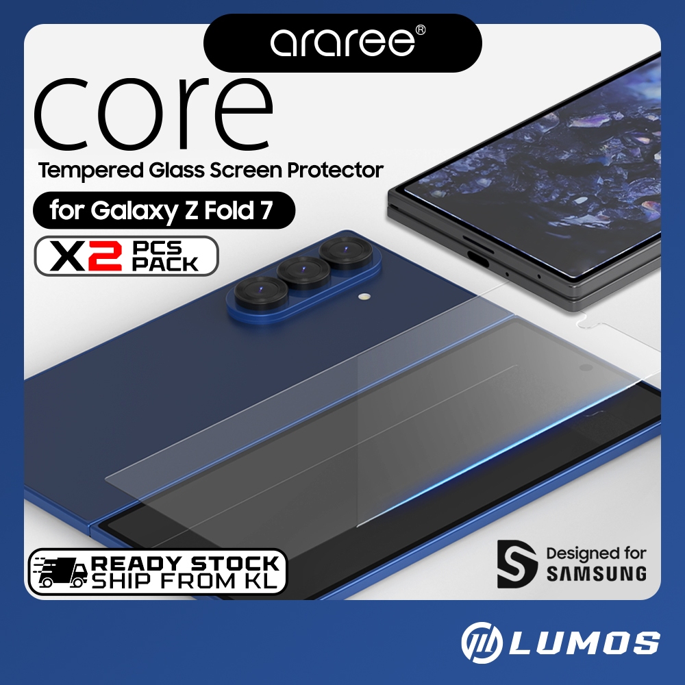 Araree Samsung Galaxy Z Fold 7 Core Tempered Glass Screen Protector 9H ...