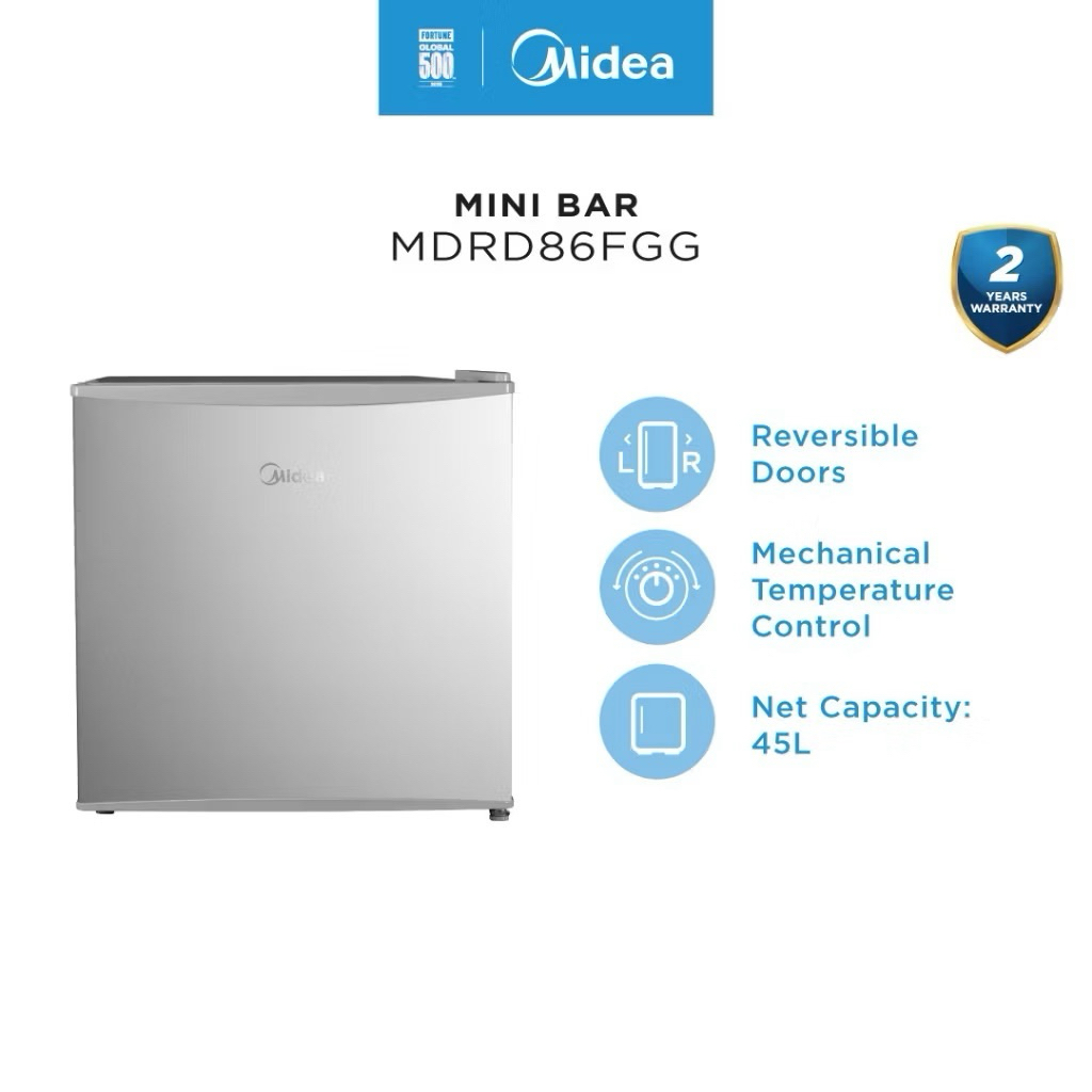 Midea MDRD86FGG Mini Bar Fridge/Peti Sejuk (50L) | Shopee Malaysia