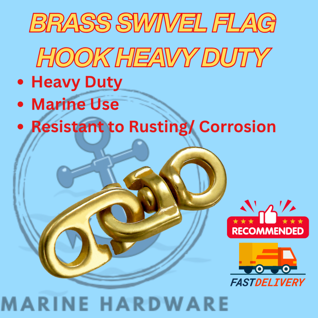 Brass Swivel Flag Hook (Heavy Duty) Marine Use | Shopee Malaysia