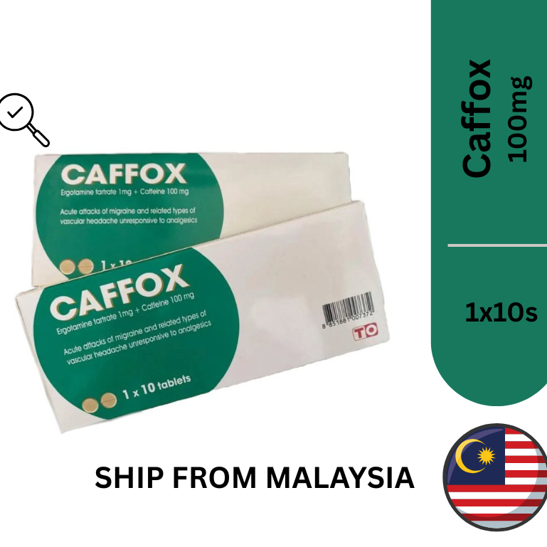 Caffox 100mg - Caffeine Tablets for Migraine, Headache, Drowsiness ...
