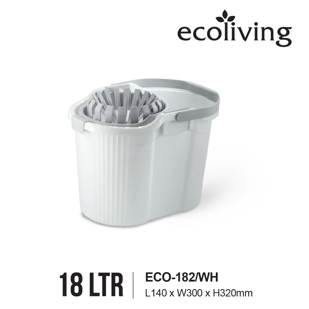 ECO LIVING 18L Mopping Pail with Fast Dry Spinner & Easy Grip Base ...