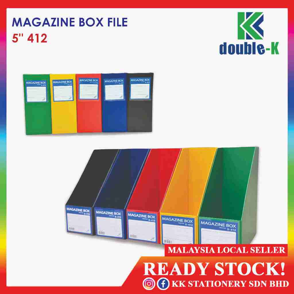 File Magazine Box Holder Rack 412 East File 5"- RM10.30/PCS | Shopee ...