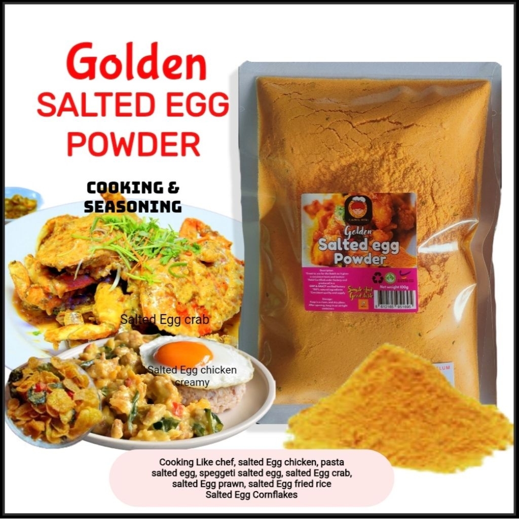 SALTED EGG POWDER 100g | Golden salted egg powder | Serbuk telur masin ...