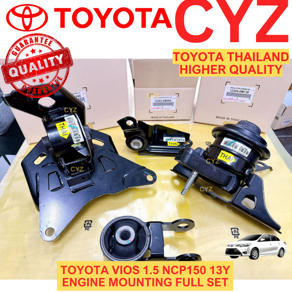 100% THAILAND TOYOTA VIOS 1.5 NCP150 Engine Mounting Set (TOYOTA ...