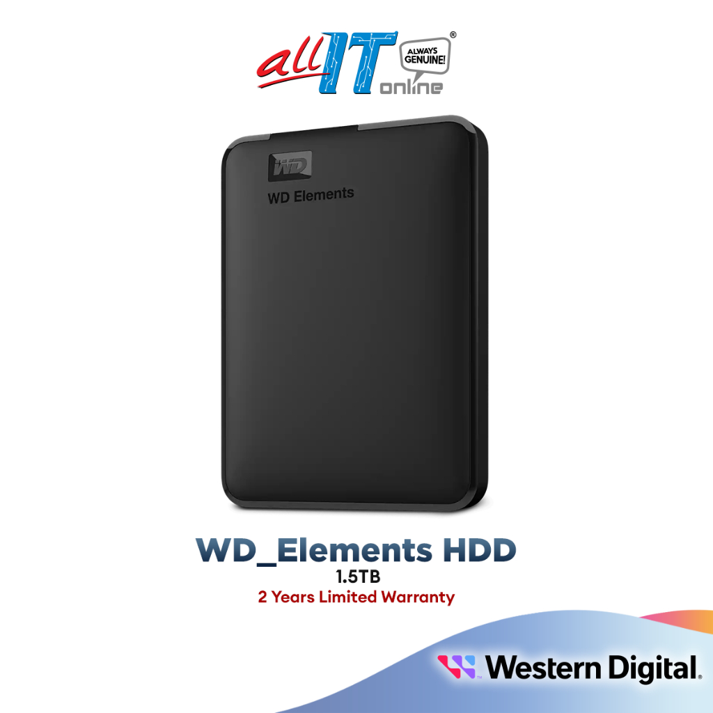 WD Western Digital Elements External Hard Drive USB 3.2 Gen 1 (1.5TB) | Shopee Malaysia