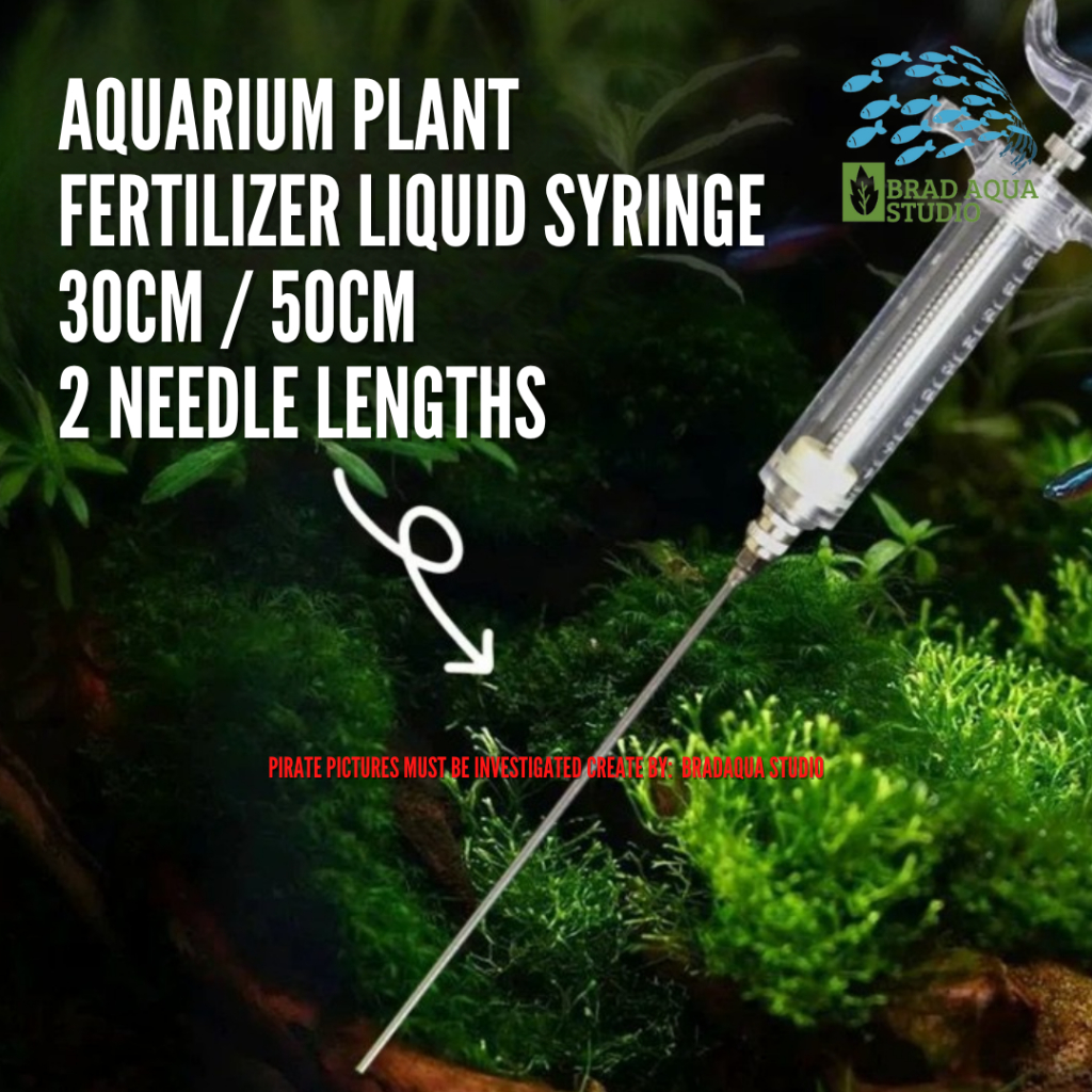 AQUARIUM Plants Growth Heathy Fertilizer Liquid Syringe 30cm and 50cm ...