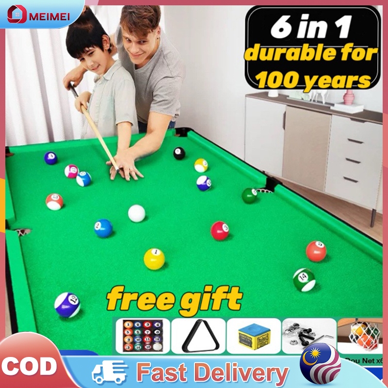 【MEIMEI】Mini billiard Table for Kids wooden with tall feet pool table ...