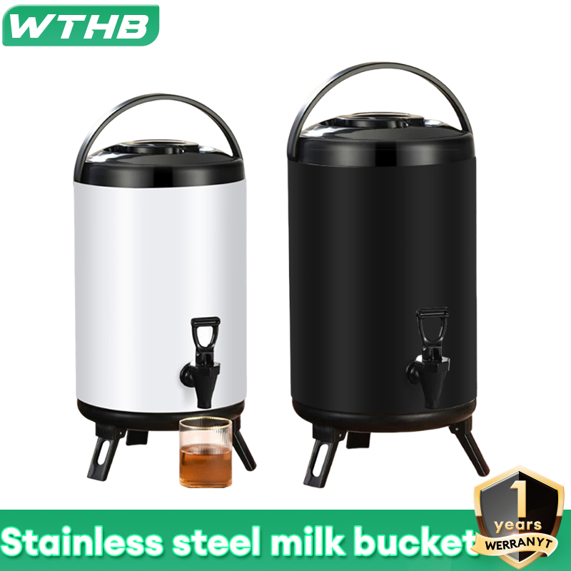 WTHB Outdoor Hot And Cold Stainless Steel Tea Bucket 6L 8L 10L 12L ...