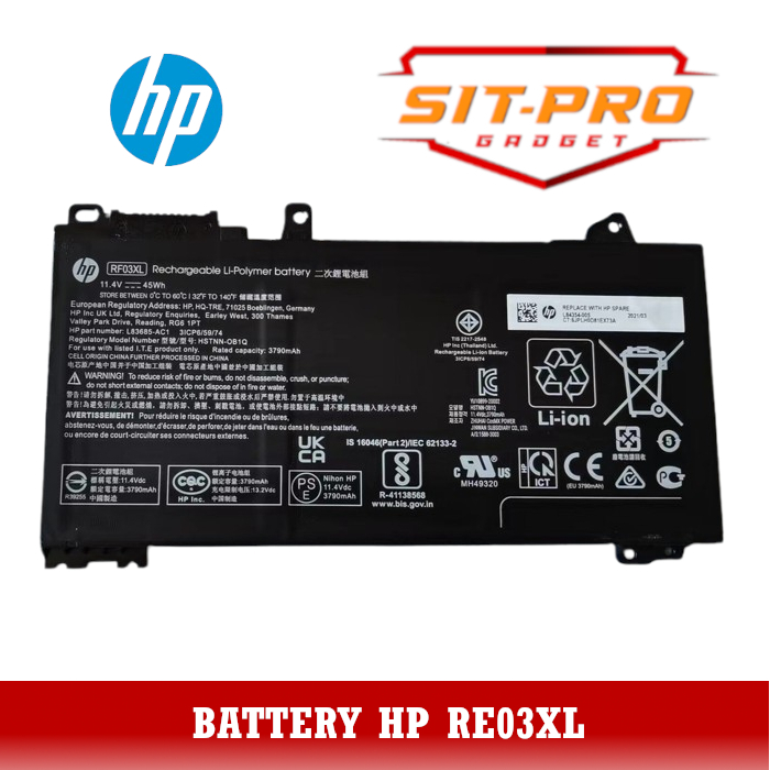 RE03XL RF03XL Battery for HP ProBook 430 G6 G7 440 G6 G7 445 G6 G7 450 ...