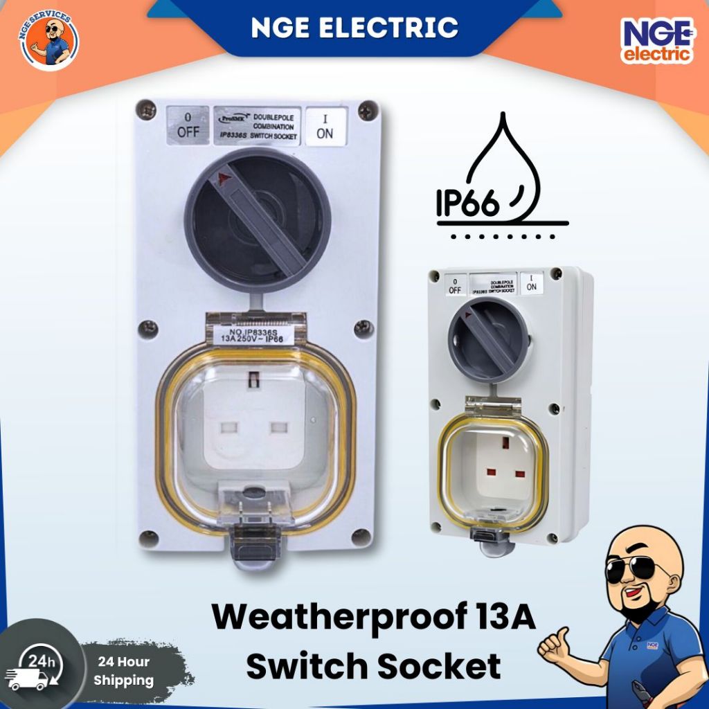 Switch| 13A Weatherproof Switch Socket | Outdoor Waterproof Plug ...