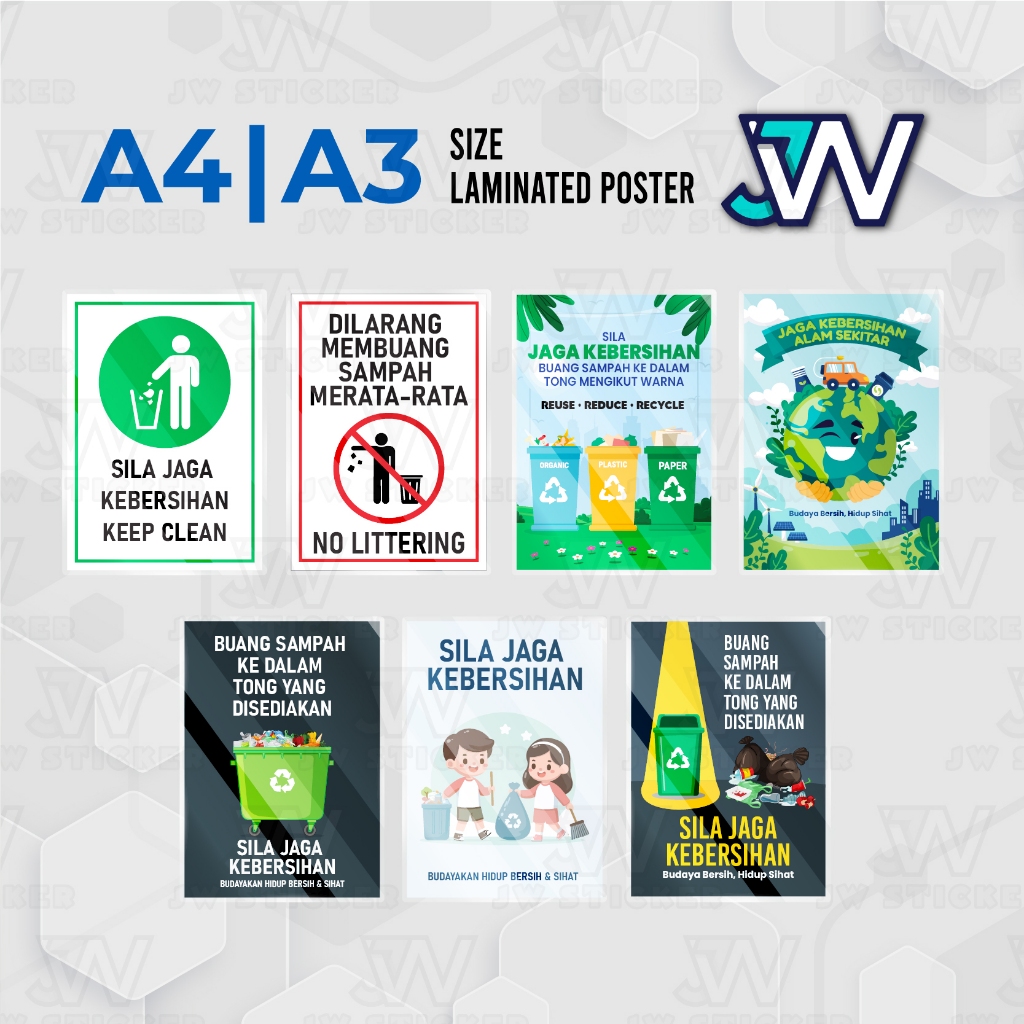 Recycle / Jaga Kebersihan / Buang Sampah / Kitar Semula / Sign Signage ...