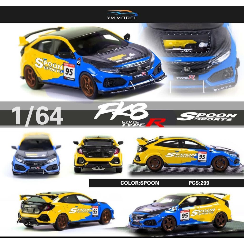 YM Model Honda Civic FK8 Type R Spoon Limited Edition 299 pcs | Shopee ...