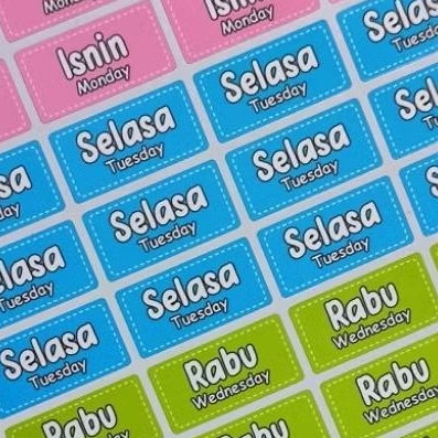 88 pcs WATERPROOF Sticker Hari CARTOON untuk anak sekolah | Shopee Malaysia