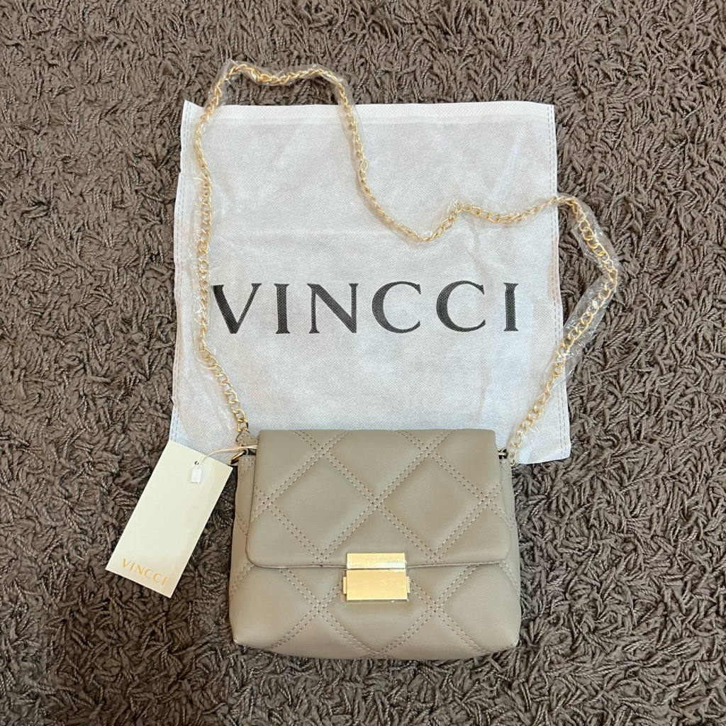 Vincci Mini Quilted Chain Bag with Dustbag | Shopee Malaysia