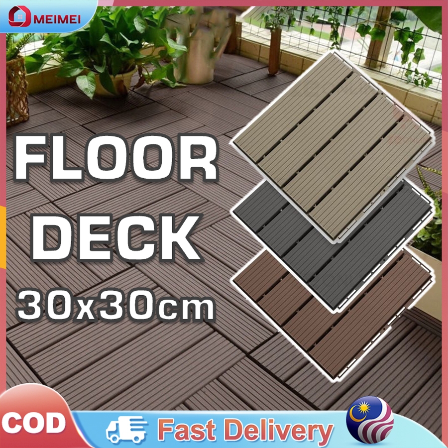 【MEIMEI】DIY Heavy Duty Wood Floor Decking WPC Outdoor Garden Decoration ...