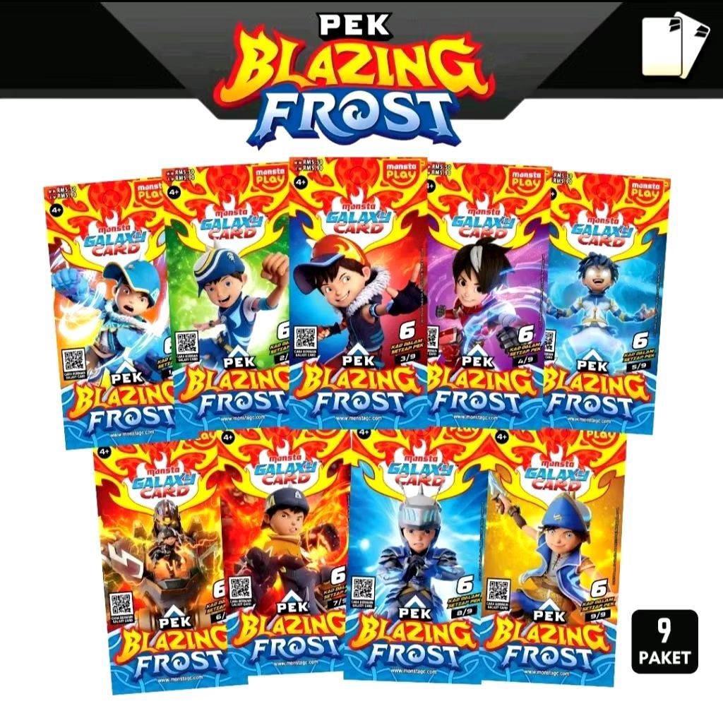 MONSTA GALAXY CARD : PEK BLAZING FROST FULL SET (9/9) (NEW) | Shopee ...
