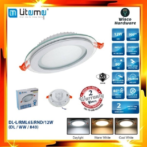 LITE ME 12W 4" LED DOWNLIGHT RML/D06/RND [SIRIM CETIFICATED] | Shopee ...
