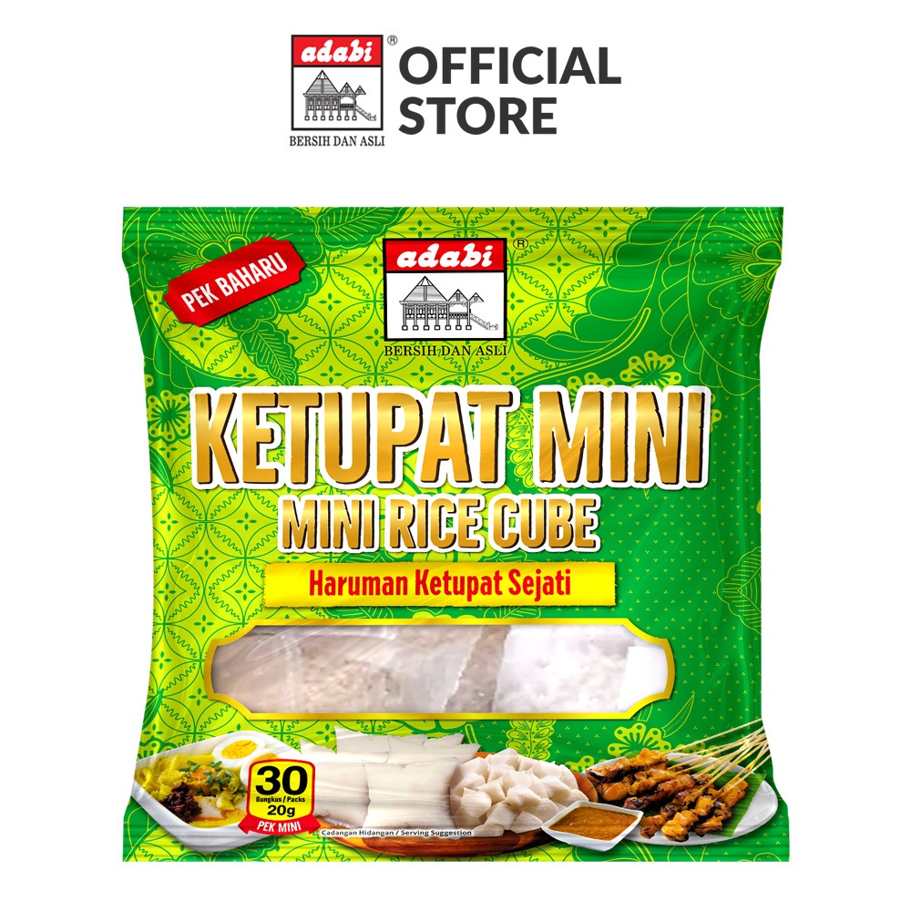 ADABI Ketupat Mini | Mini Rice Cube (30x20g) 600g | Shopee Malaysia