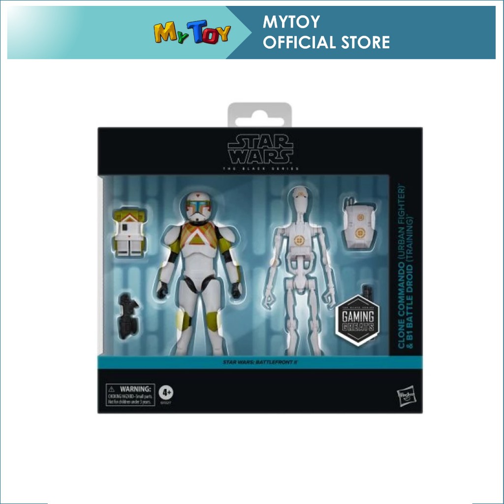 Hasbro Star Wars The Black Series: 6-Inch Clone Commando & B1 Battle ...