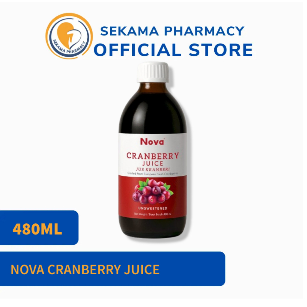 NOVA CRANBERRY JUICE (UNSWEETENED) 480ML [EXP: 10/2026] | Shopee Malaysia