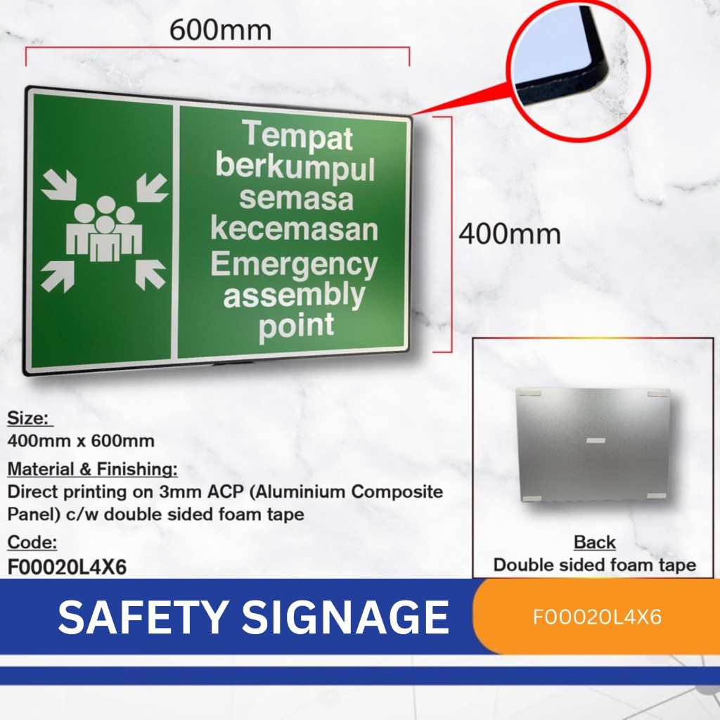 Safty Signage - Tempat Berkumpul Semasa Kecemasan Emergency Assembly ...