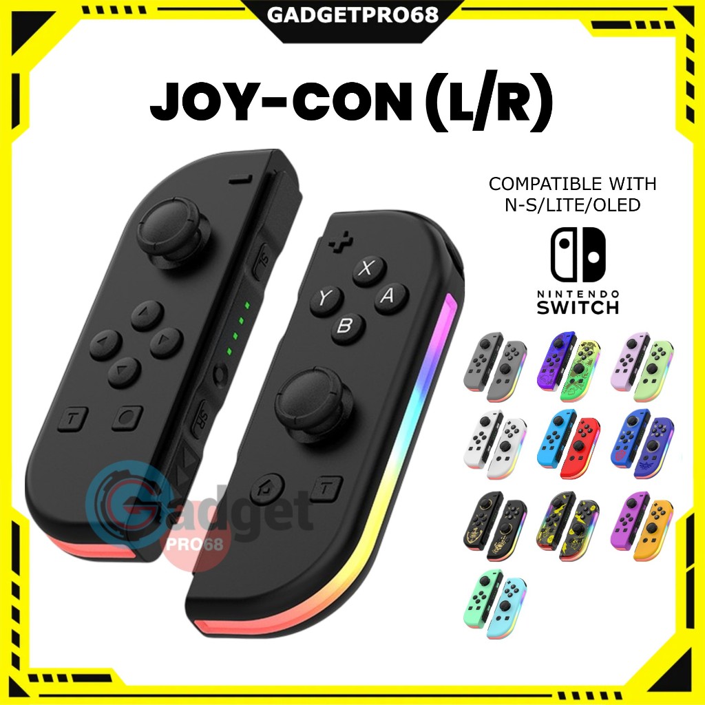Pengawal Nintendo Switch Wireless Joycon Left Right Joystick Controller ...