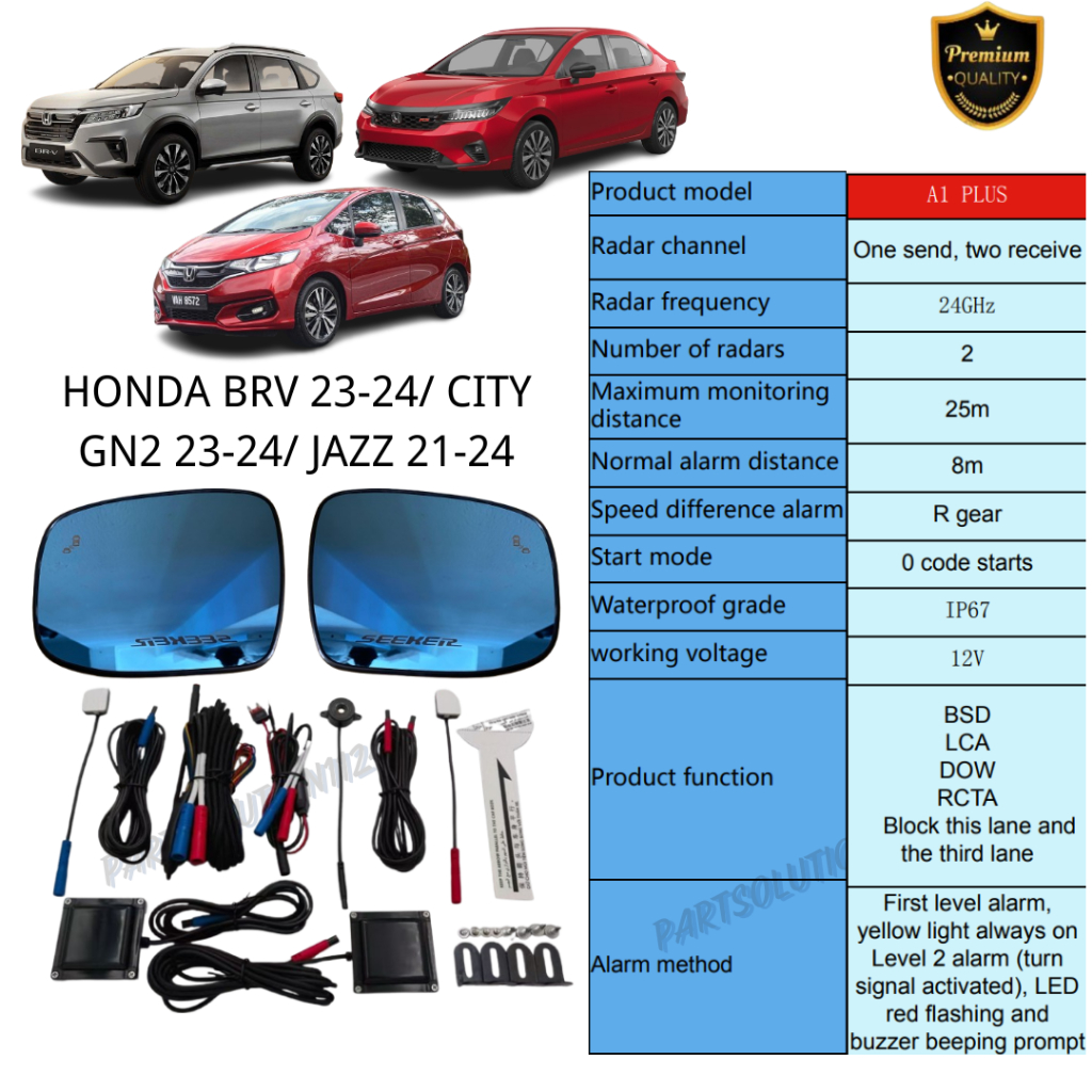 HONDA BRV 23-24 / JAZZ 21-24 / CITY GN2 21-24 GN5 23-24 SIDE MIROR ...