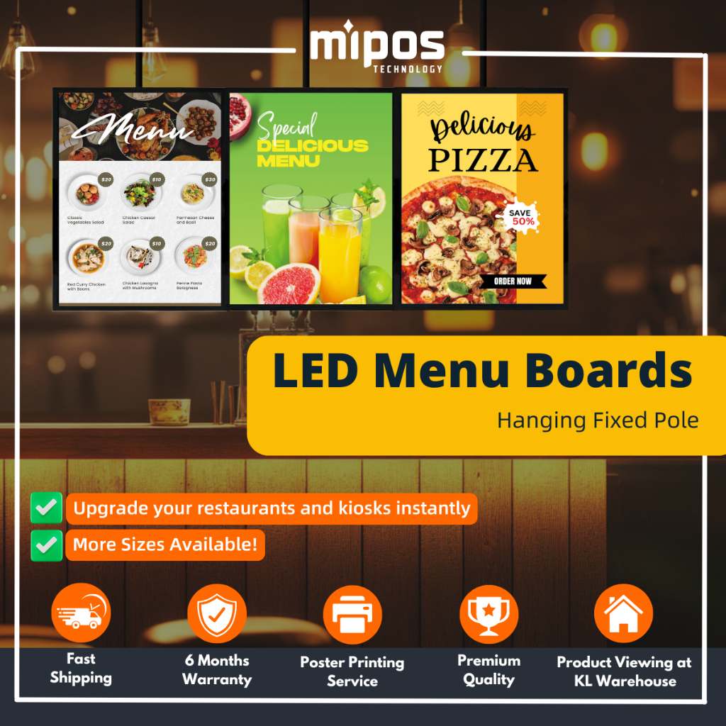 LED Menu Board Display | LED Menu Lightbox Display Fixed Pole | LED ...