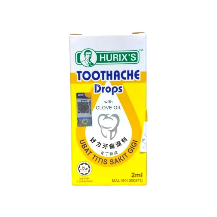 HURIX’S TOOTHACHE DROPS (WITH CLOVE OIL) 2ml/tube | Shopee Malaysia