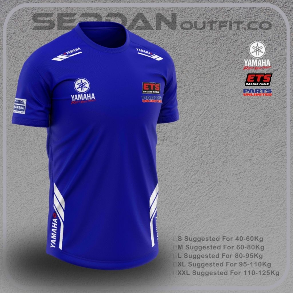 Baju Ride YAMAHA 1.0 Unisex Microfiber Premium Quick Dry Serap Peluh ...
