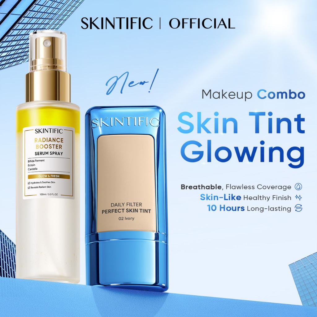 SKINTIFIC Skin Tint Foundation Makeup Set Daily Filter Skintint+Oil ...