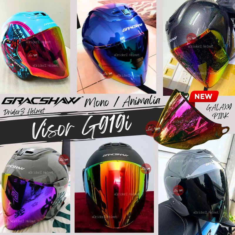 (VISOR) Gracshaw Visor G919i Glazzo Animalia Dualtone Mono Plain VISOR ...