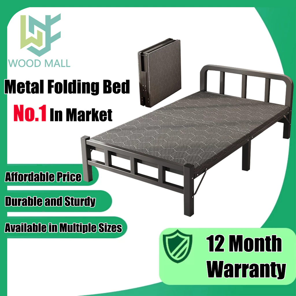 UPSEN Folding Bed Frame Katil Lipat Katil Besi Super Single Bed ...