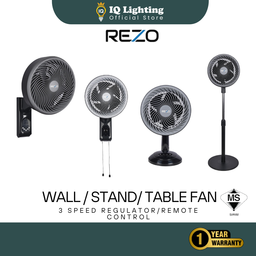 Rezo V8 10" Wall Fan Remote Control / Stand Fan / Table fan Extreme ...