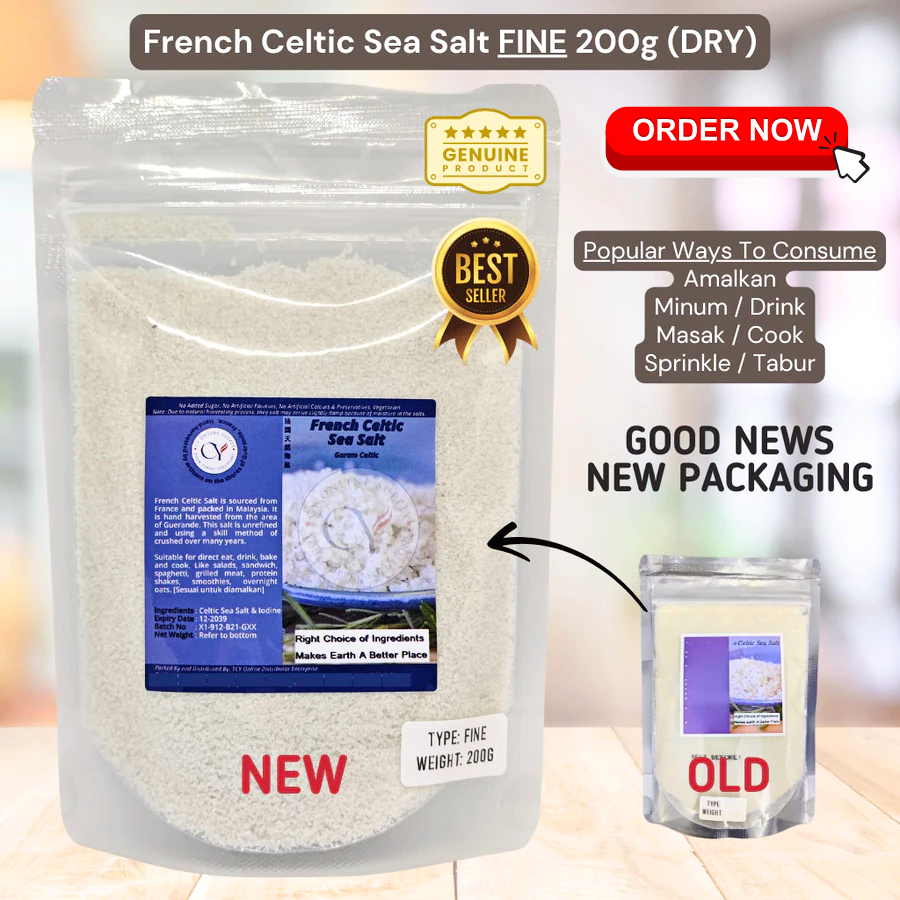 100G NATURAL FRENCH CELTIC SEA SALT FINE GROUND 法国天然幼海盐 法国天然海盐 (细) 调味 ...