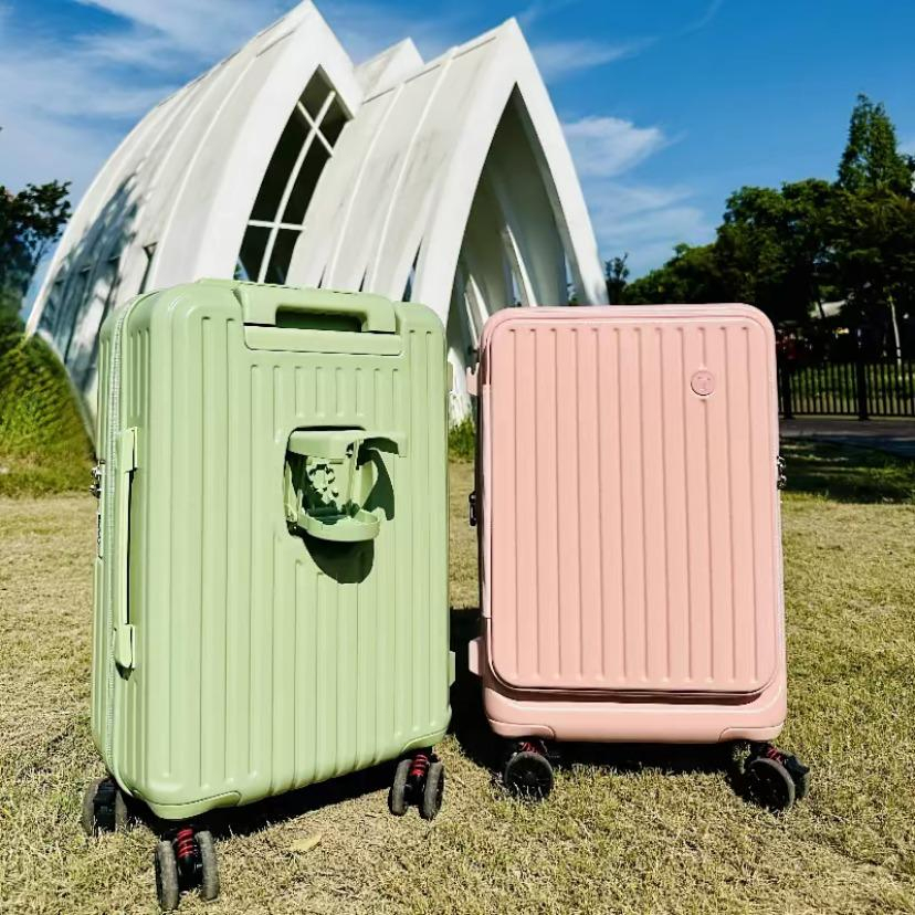 Luggage 20/24 inch Suitcase | Front Opening Luggage Multi functional ...