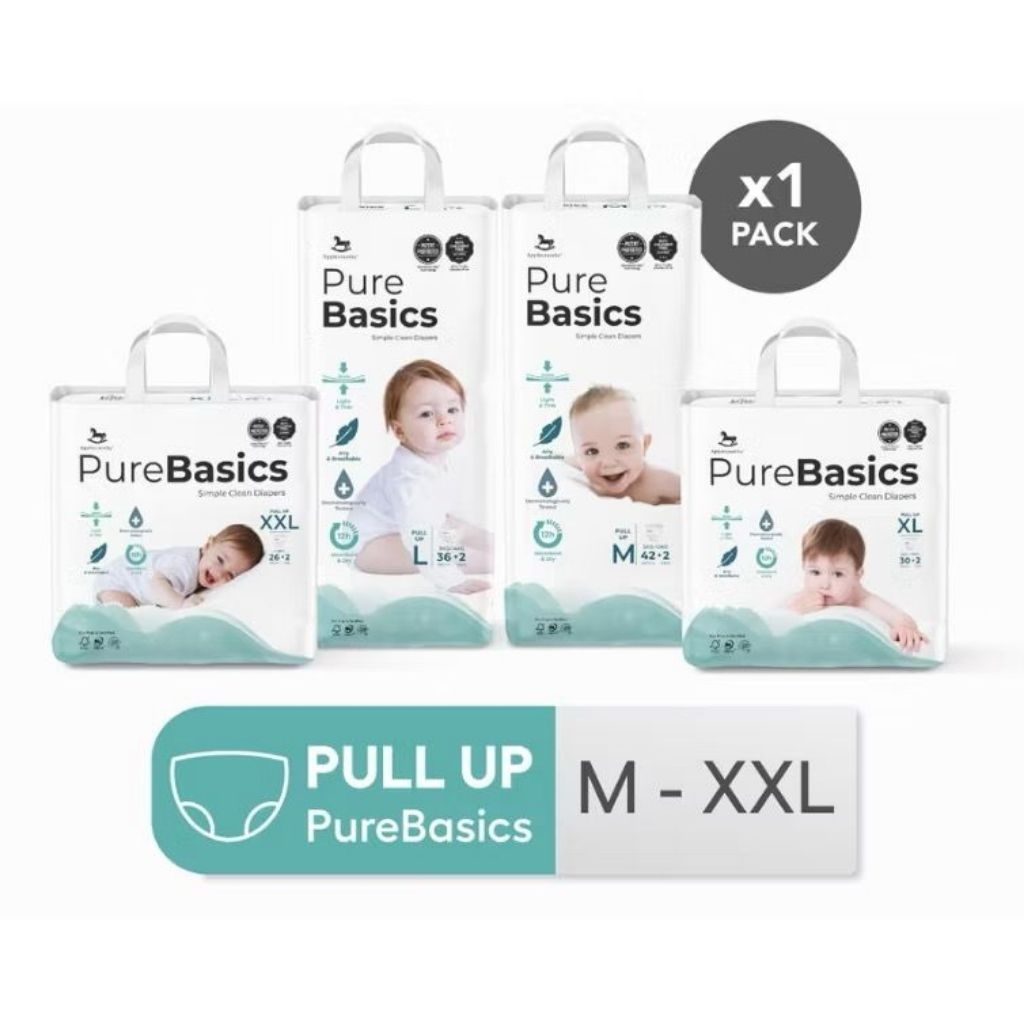 APPLE CRUMBY PURE BASIC PULL UP DIAPERS | Shopee Malaysia