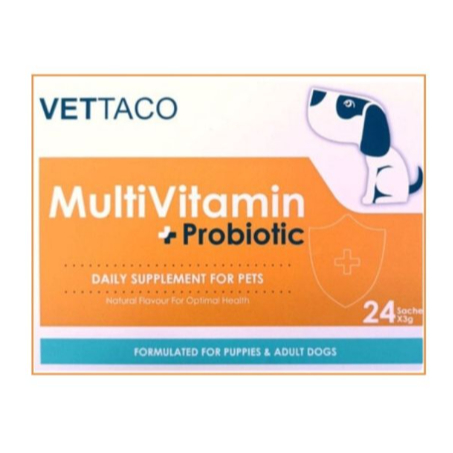 Vettaco Premium Multivitamin + Probiotic For Puppy & Dog (24 Sachets ...