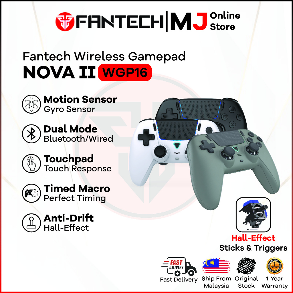 Fantech WGP16 Nova II Wireless Multi-Platform Gamepad Dual Mode(BT ...