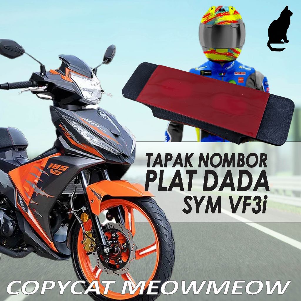 SYM VF3i BRACKET NO PLAT MOTOSIKAL SYM VF3i TAPAK NO PLAT DADA CUN CUN ...